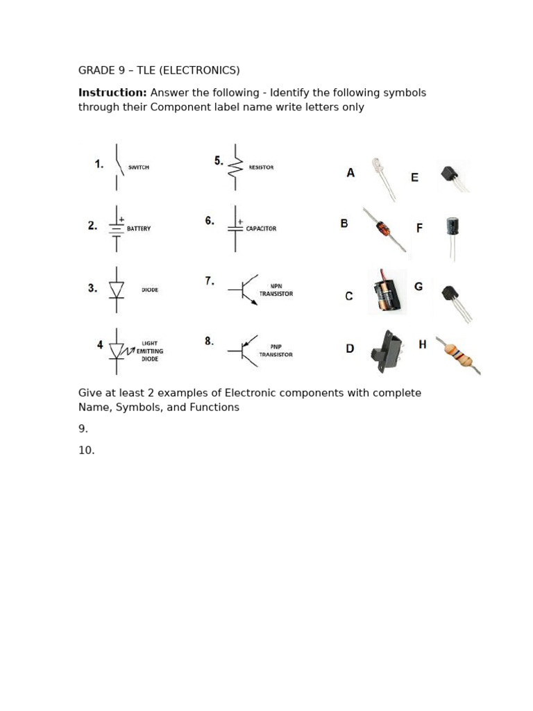 Grade 9 Tle Electronics | PDF