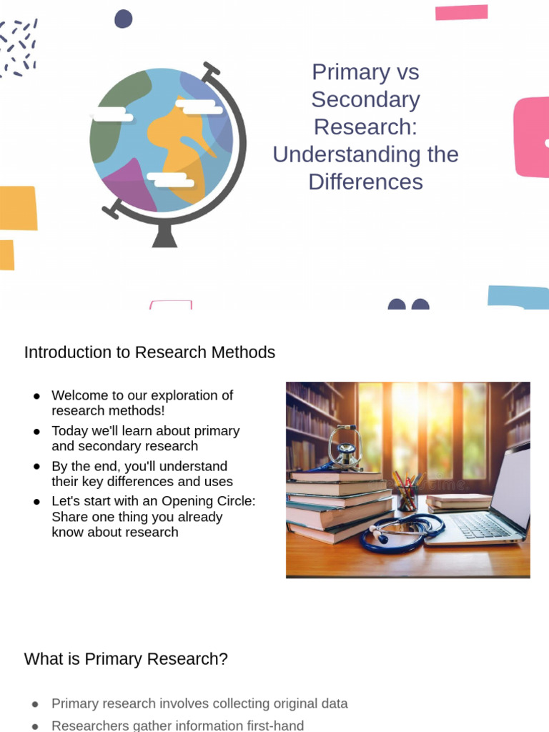 Primary vs Secondary Research Explained | PDF | Cognitive Science ...