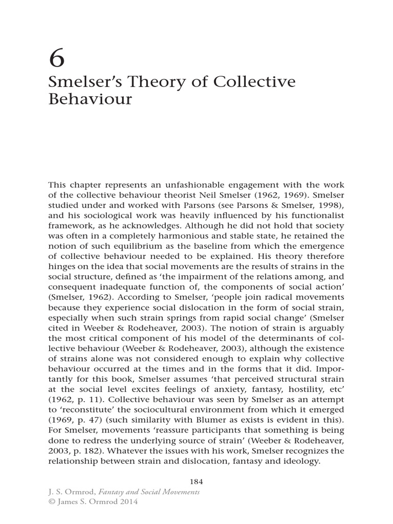 Smelser's Collective Behaviour Theory | PDF | Social Movements | Sociology