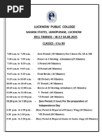 Bell Timings 2025 - 2026 | PDF