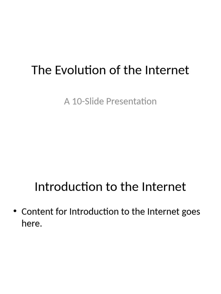 The Evolution of The Internet | PDF