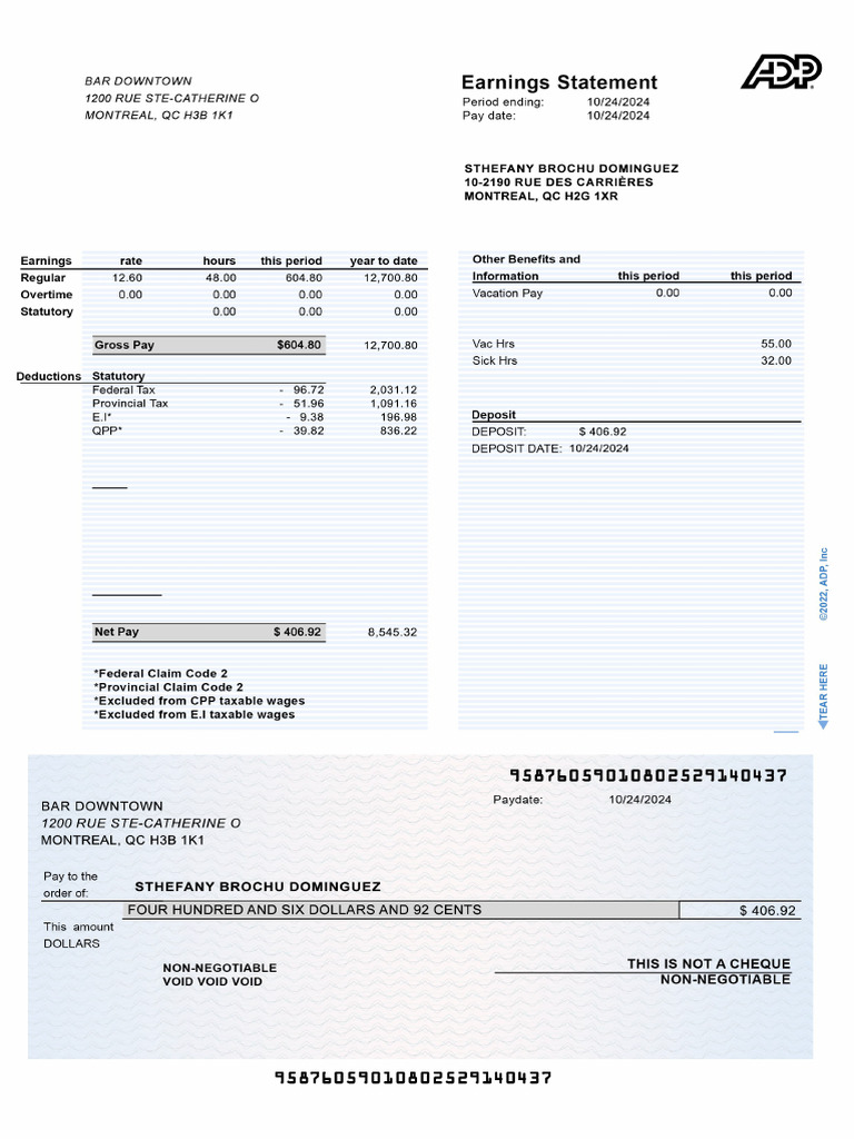 Dominguez Paystub | PDF