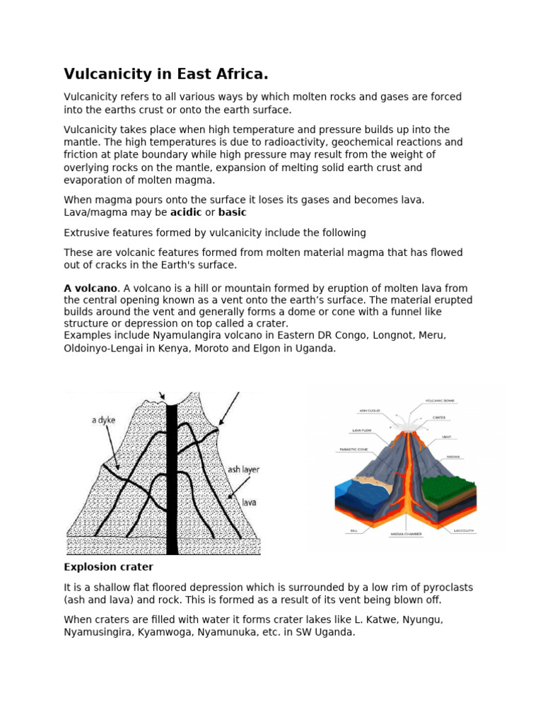 Vulcanicity in East Africa | PDF | Volcano | Lava