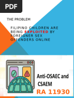 R A 11930 - Anti OSAEC and Anti CSAEM Act 1 | PDF | Rights | Human Rights