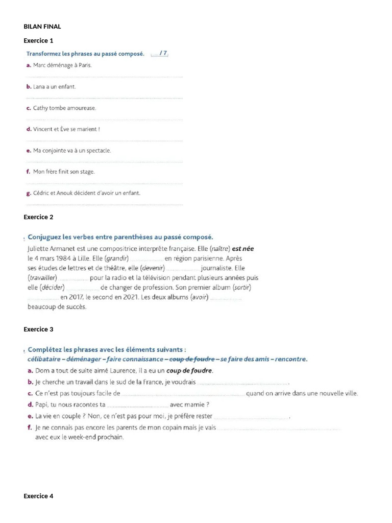 BILAN FINAL Edito A2 | PDF