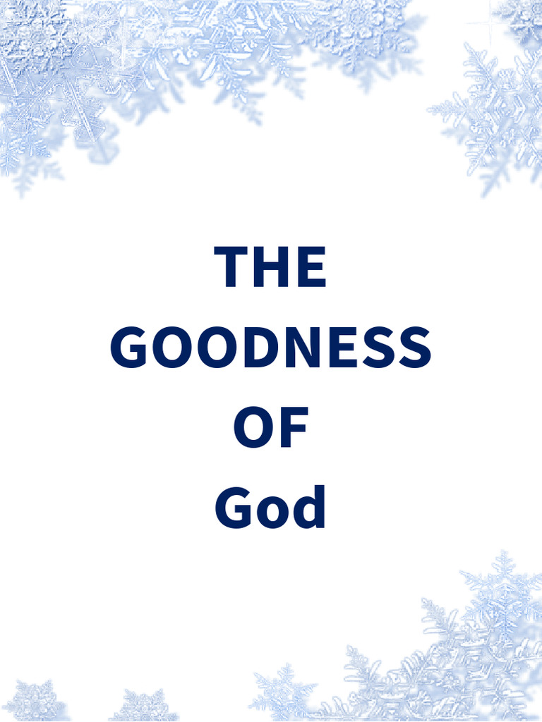 The Goodness of God Image | PDF