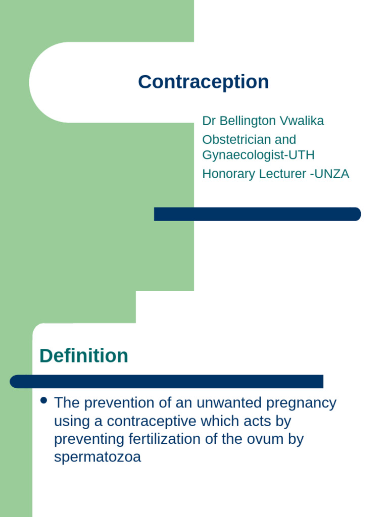 Comprehensive Guide to Contraception Methods | PDF | Birth Control ...