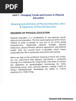 Class 11 Physical Education Overview | PDF
