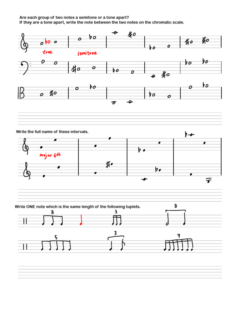 Homework 19 August 22 | PDF | Interval (Music) | Musical Compositions