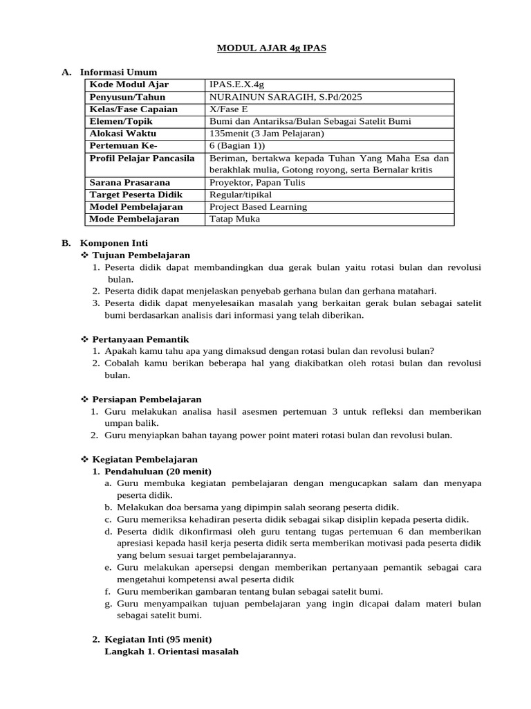 Modul Ajar 4g Ipas SMK | PDF