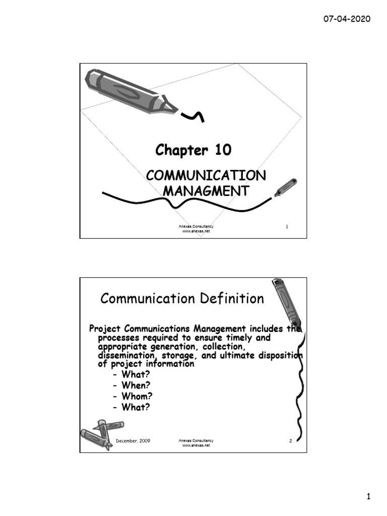 Project Communication Management Guide | PDF | Communication | Information