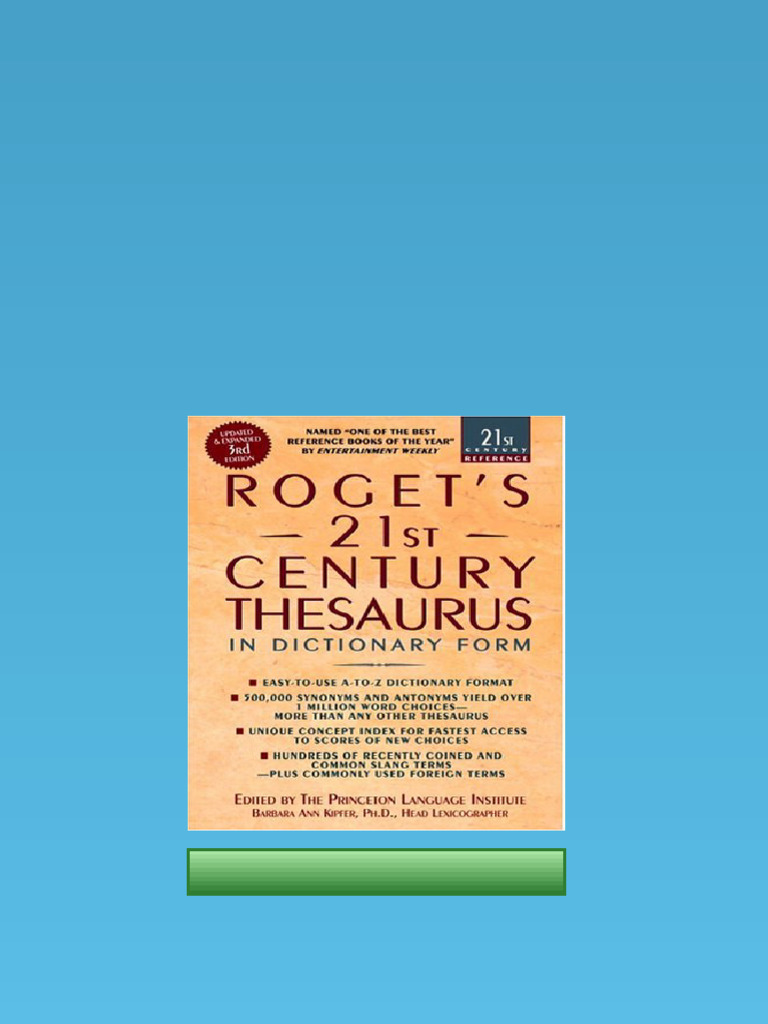 (Ebook) Roget's 21st Century Thesaurus in Dictionary Form 3 Ed. - The ...