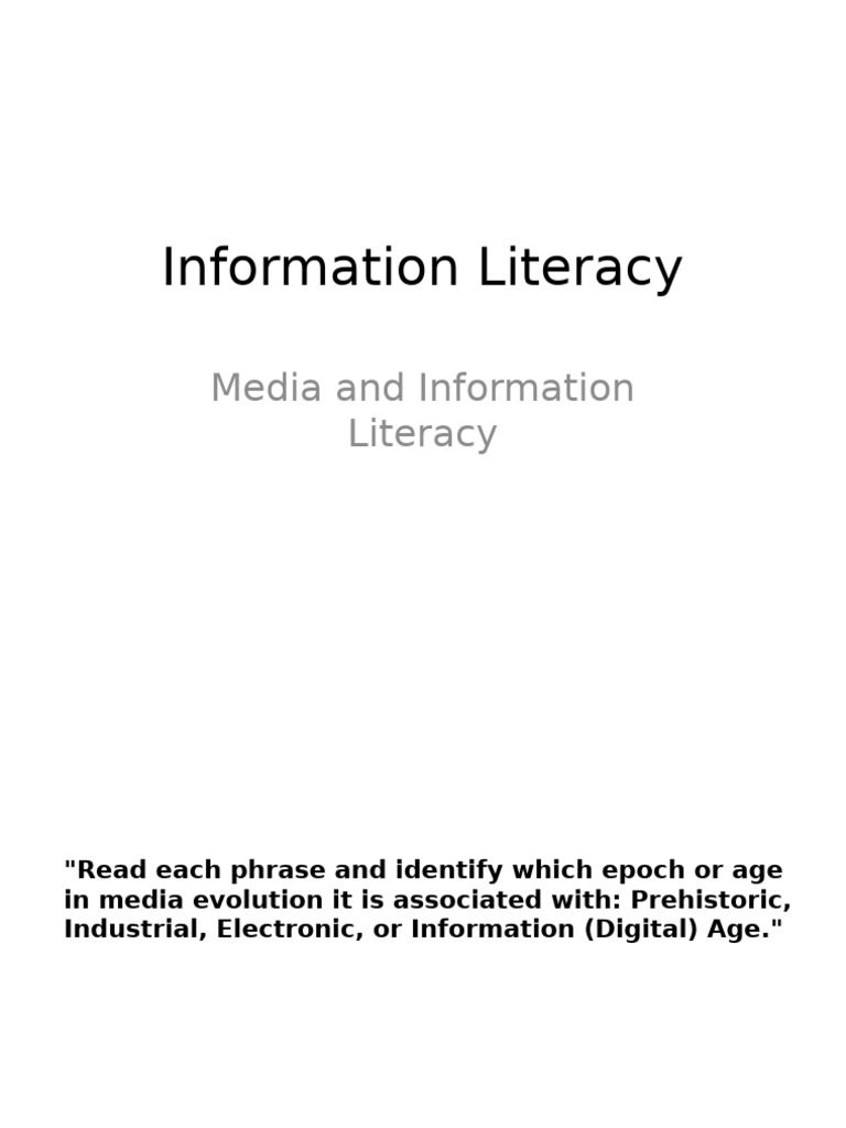 Media and Information Literacy Guide | PDF | Domain Name | Internet