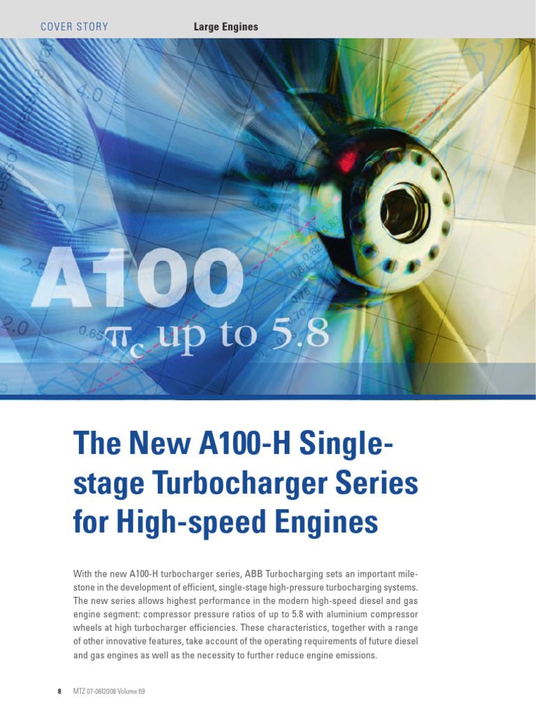 A100-H Turbocharger for High-Speed Engines | PDF | Turbocharger | Turbine