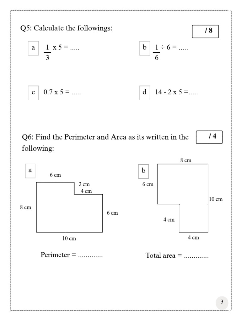 Grade 5 Final Exam Math | PDF