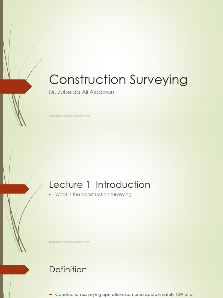 ConstSurveying Lec1 | PDF | Surveying | Geometry