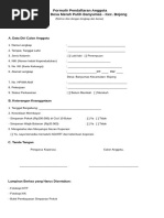 Formulir Pendaftaran Anggota Koperasi Merah Putih | PDF