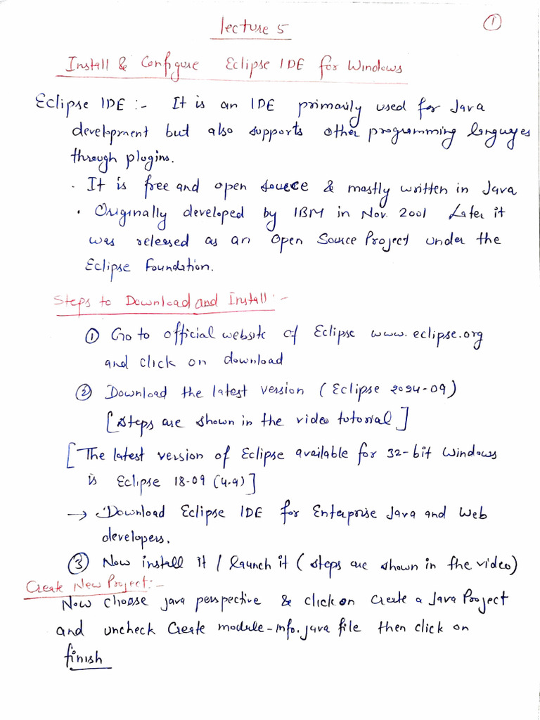 NOTES - Installing and Configuring Eclipse On Windows (29sept24 (II ...