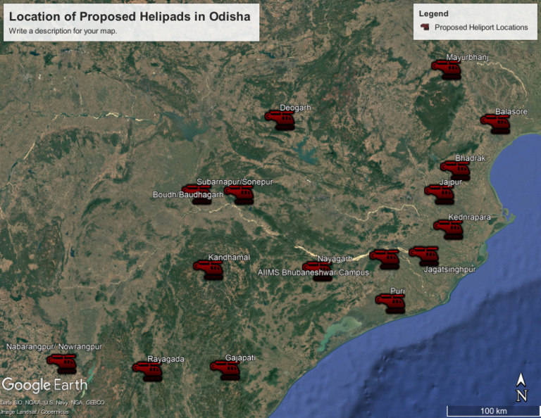 Propsosed Heliport Locations in Odisha | PDF