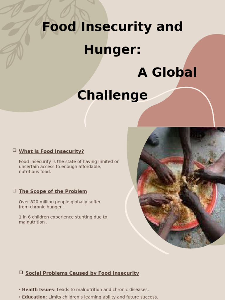 Addressing Food Insecurity Globally | PDF