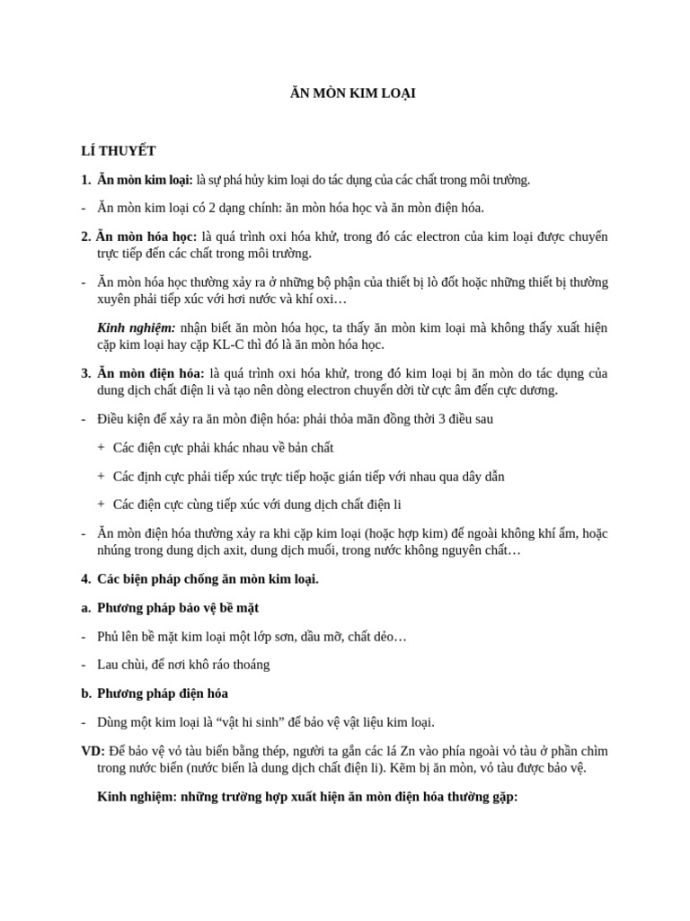 ĂN MÒN Kim Loai | PDF