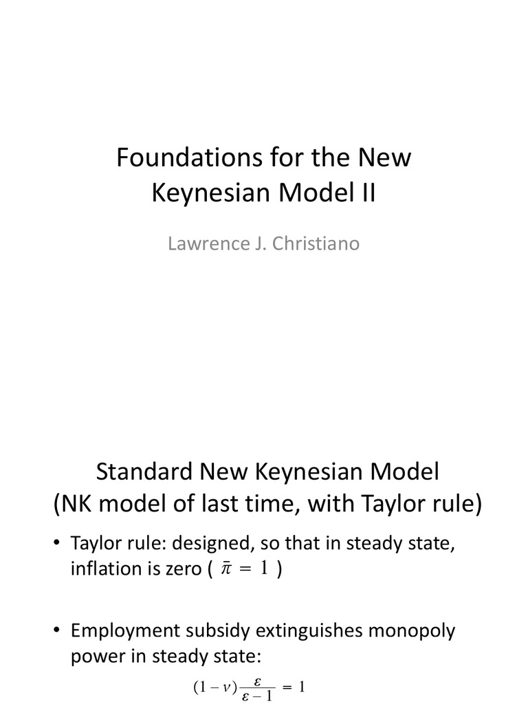 New Keynesian Model Foundations | PDF | Taylor Rule | Economic Equilibrium