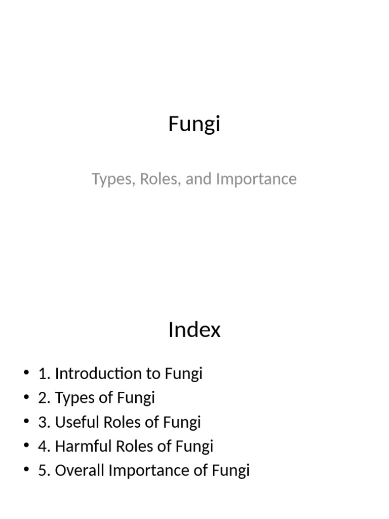 Fungi Presentation | PDF