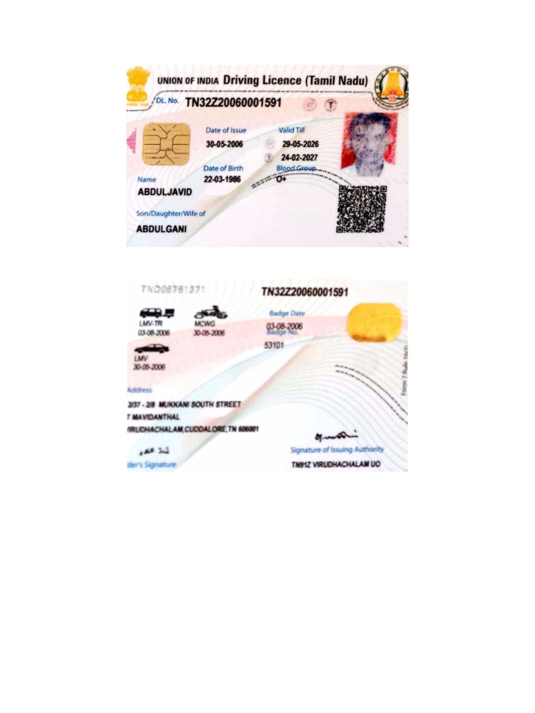 Abdul Javid Indian DL | PDF