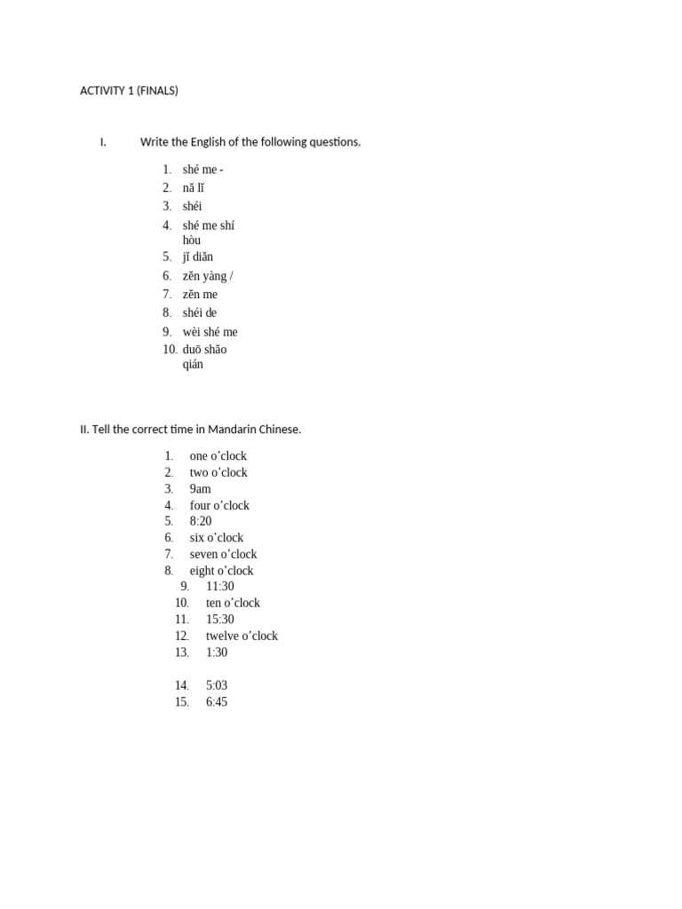 Activity 1 Finals | PDF