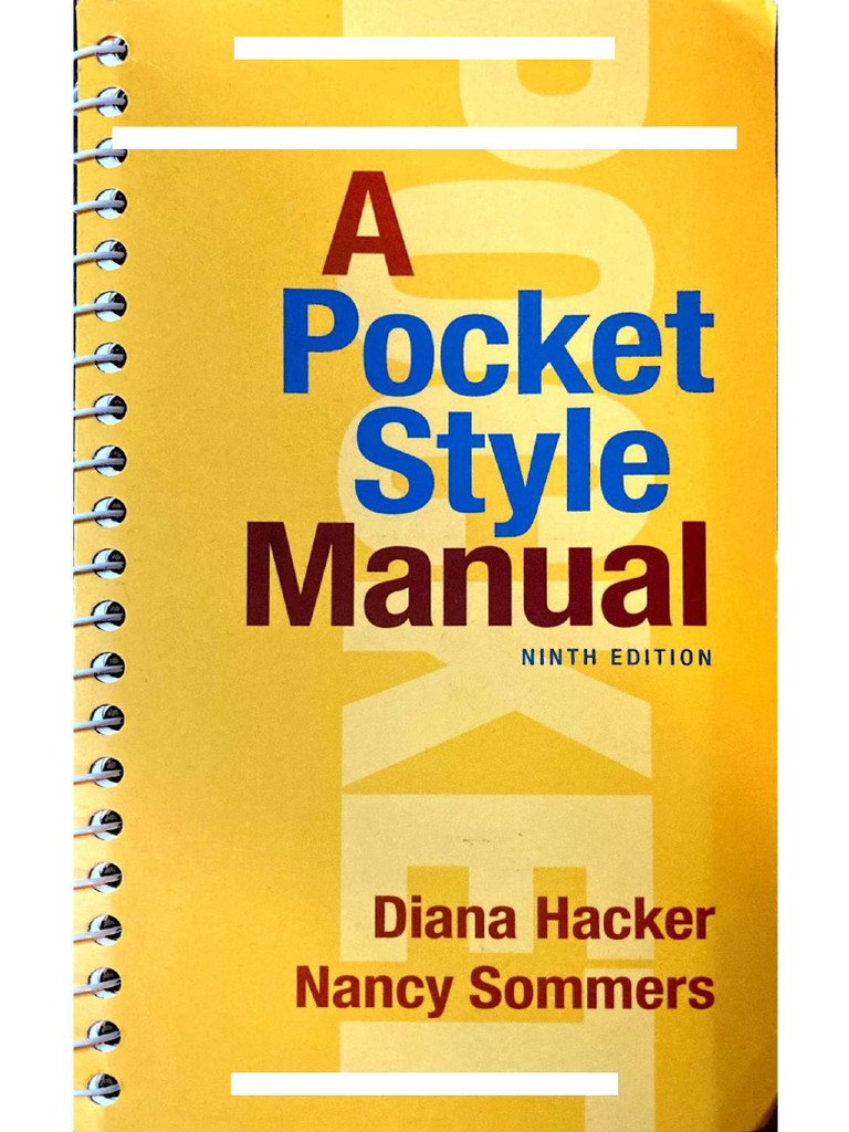 A Pocket Style Manual, 9th Edition | PDF | Verb | Comma