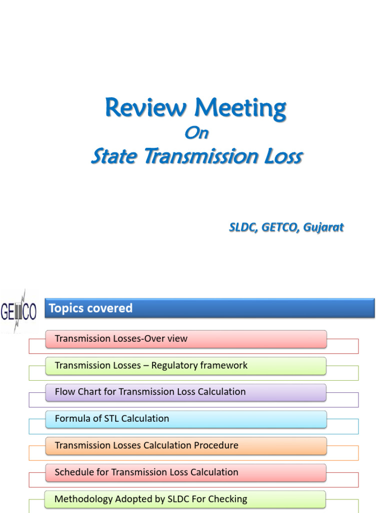 State Transmission Loss Review Guide | PDF | Electric Power ...