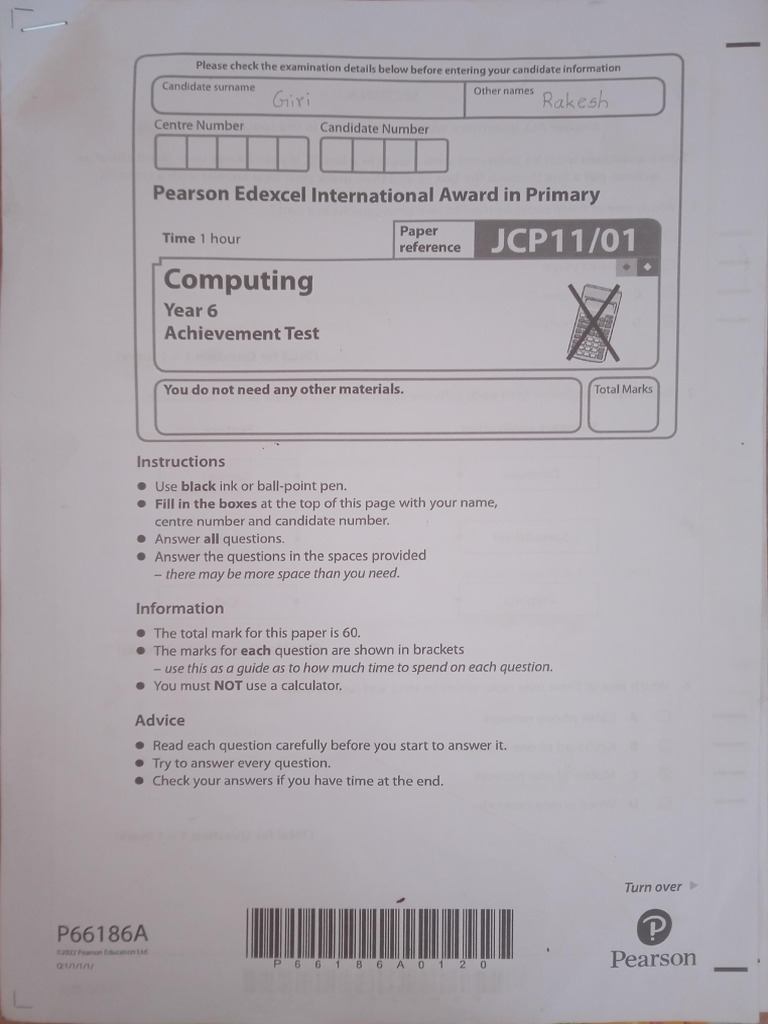ICT Past Paper 1 - 2022 | PDF