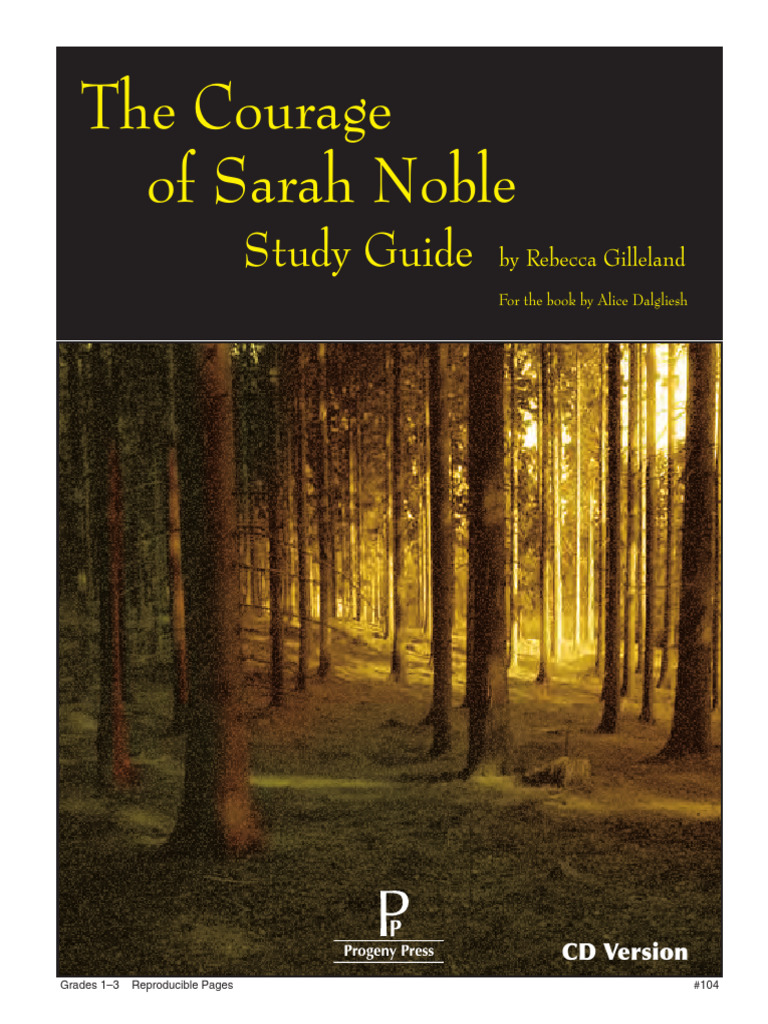 Study Guide for The Courage of Sarah Noble | PDF