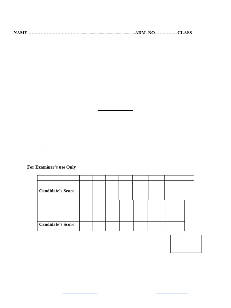 Form 3 Physics PP3 End Term 2 2023 Exam Questions | PDF