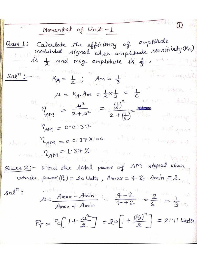 AC unit-1 Numerical updated | PDF