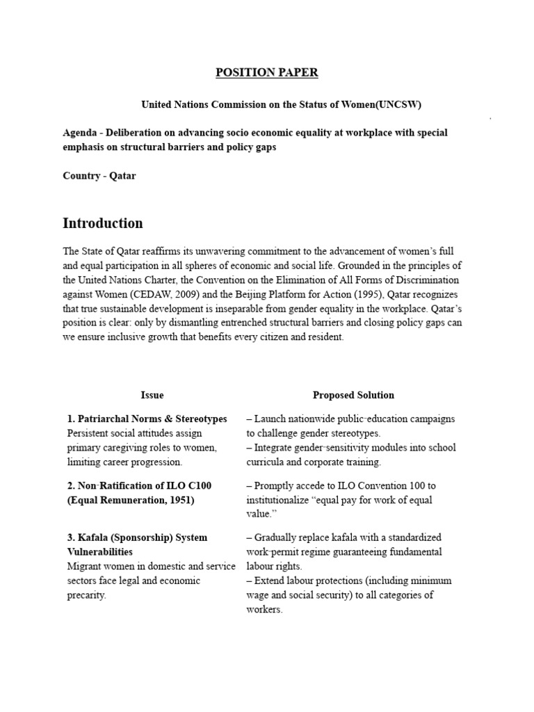 Position Paper UNHRC (INDIA) | PDF | International Labour Organization ...