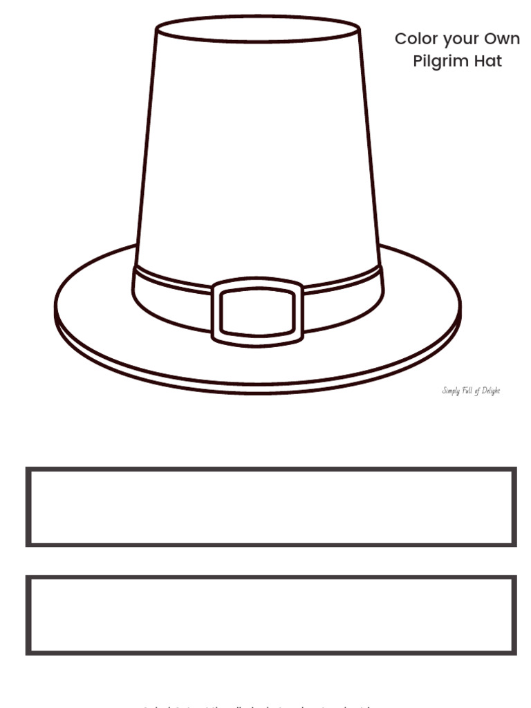 Color Your Own Pilgrim Hat | PDF