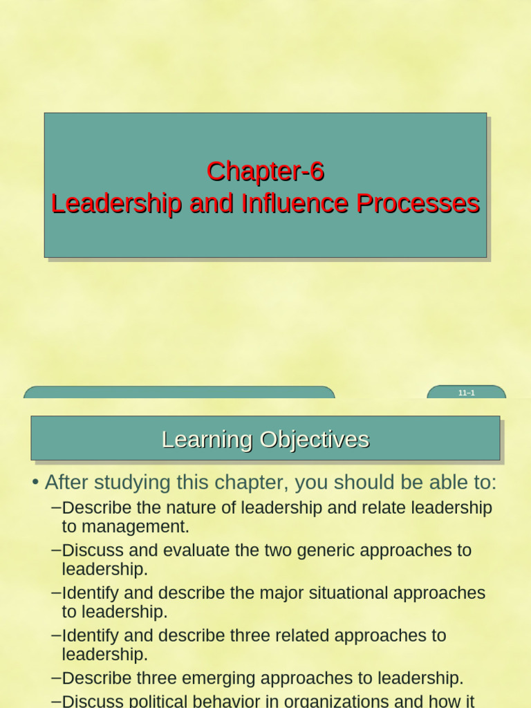 Chapter-6, UU (MGT223) | PDF | Leadership | Industrial Organization