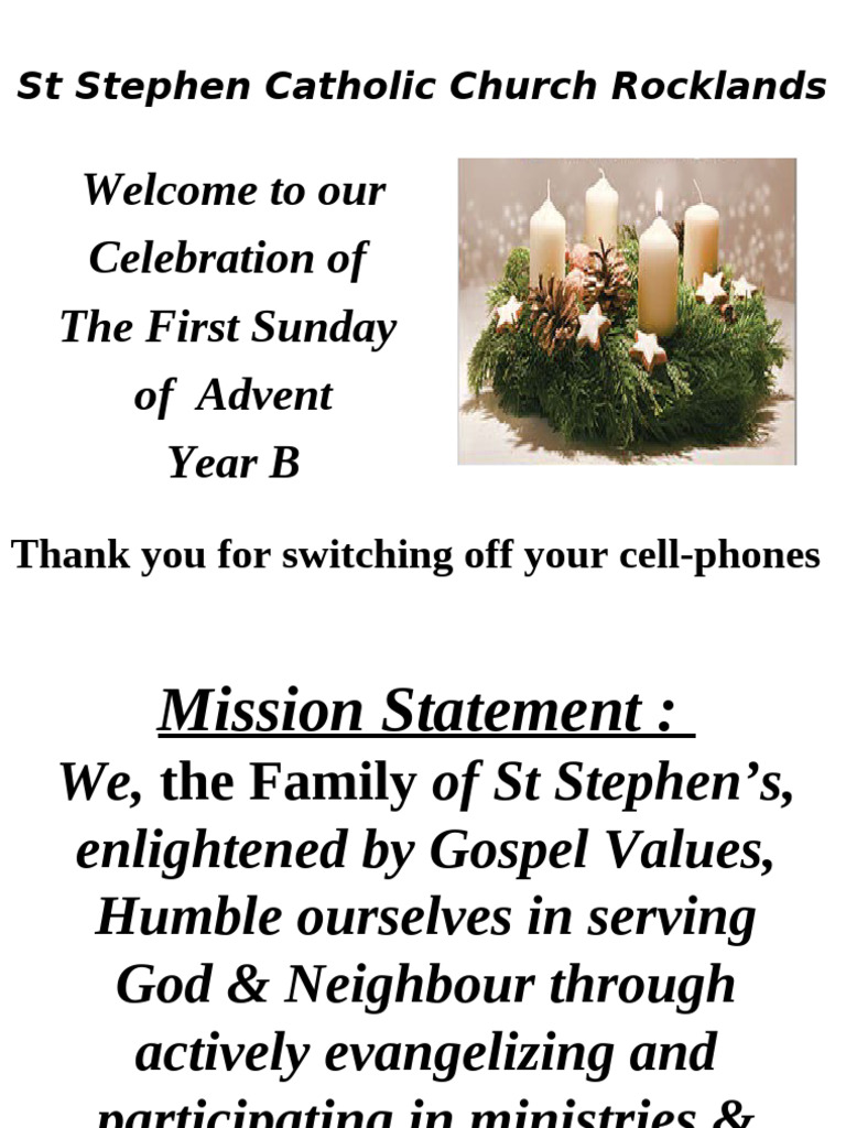 First Sunday of Advent Celebrations | PDF | God The Father | Jesus