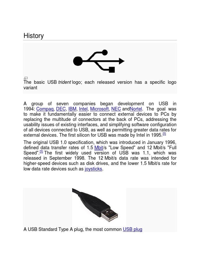 History: Compaq DEC IBM Intel Microsoft NEC Nortel | PDF | Usb ...