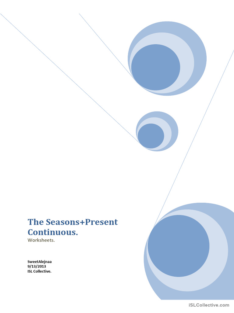 The Seasons+Present Continuous | PDF