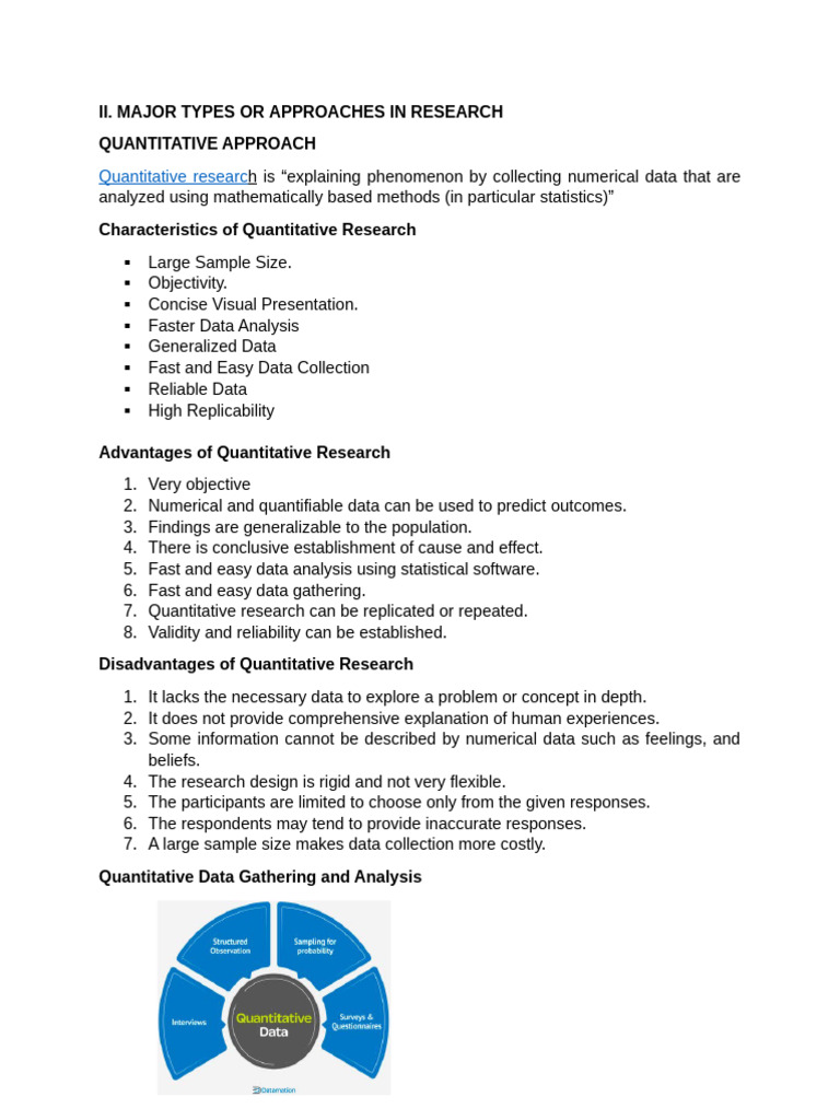 Ii. Major Typesapproaches in Research | PDF | Methodology | Qualitative ...