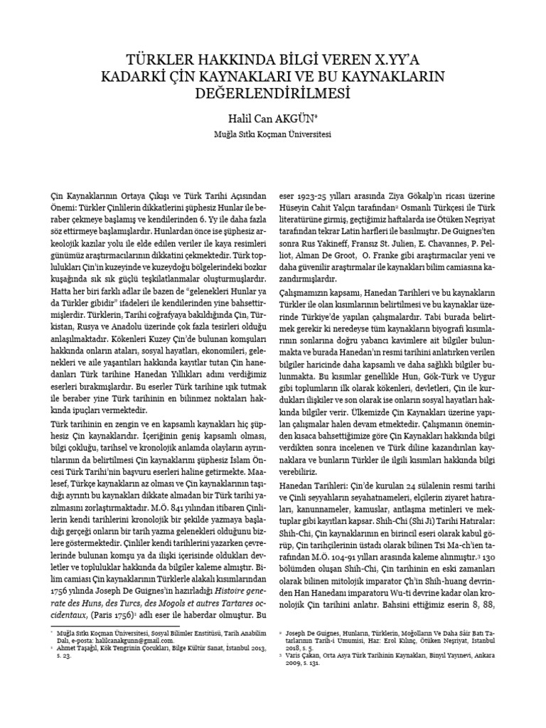 Turkler Hakkinda Bilgi Veren 10 Yya Kada | PDF