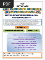 SOF Olympiads 2025-26 | PDF