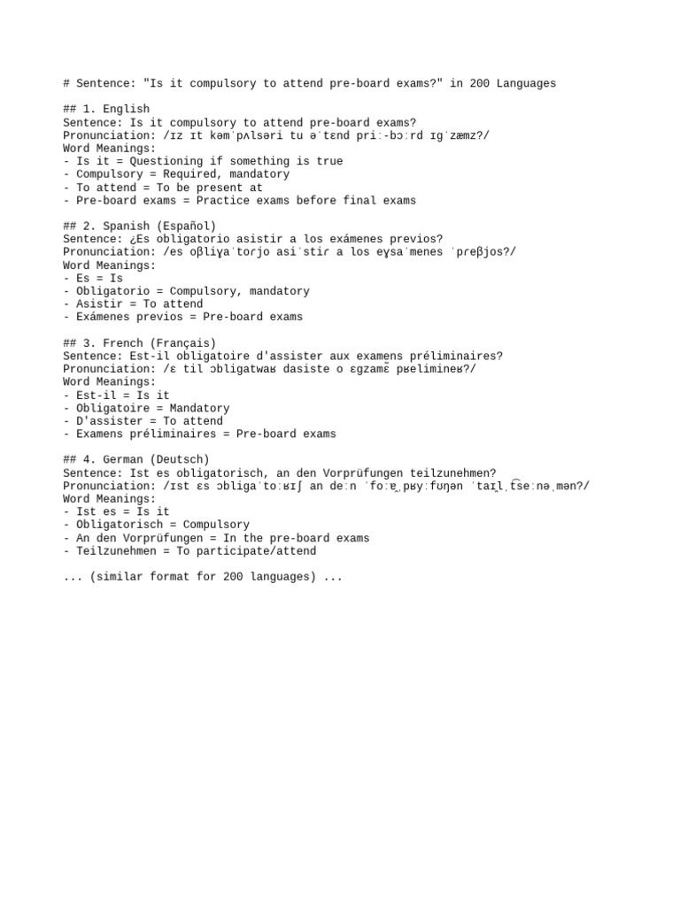 Preboard Exam Translations | PDF