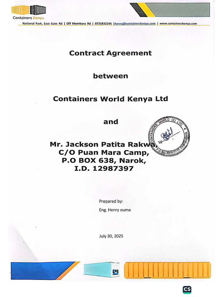 Contract Agreement MR Jackson | PDF