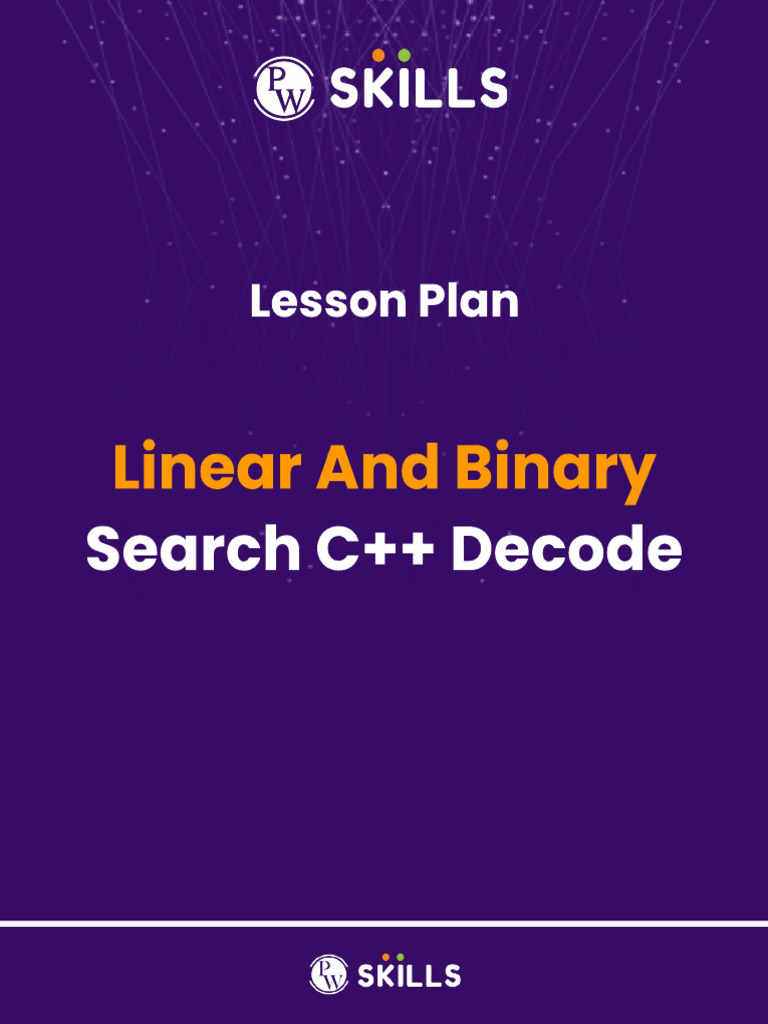 Linear and Binary Search C++ Decode | PDF | Algorithms | Theoretical Computer Science