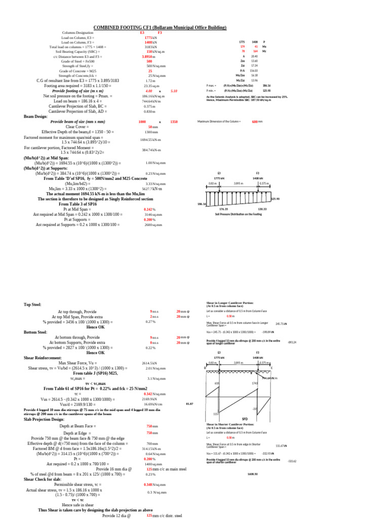 CFs-Bollaram MPL Office BLDG (2 Columns) | PDF | Solid Mechanics ...