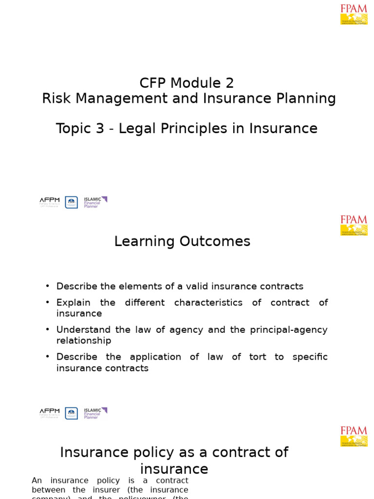 Legal Principles of Insurance Contracts | PDF | Insurance | Negligence