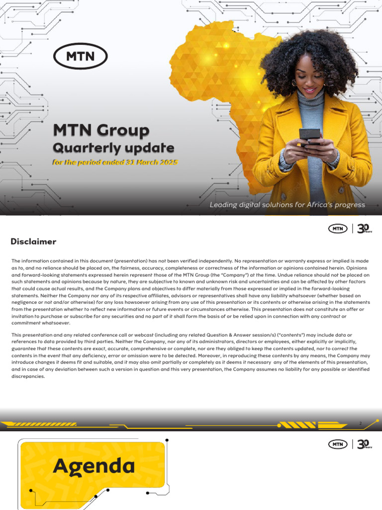 MTN Group Q1 25 Results Presentation 1 | PDF | Economies